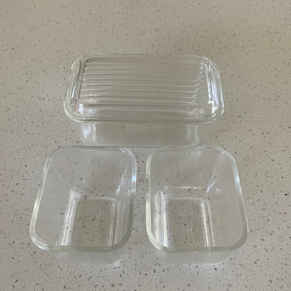 Pyrex | Kitchen | Vintage Pyrex Clear Glass Fridge Dishes | Poshmark